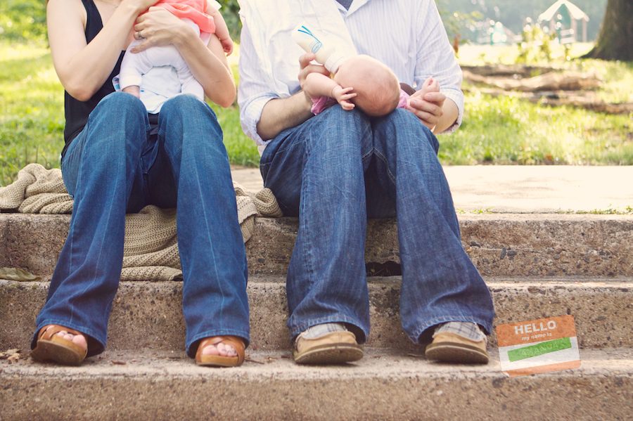 Emelia and Adele: Newborn Twin Portraits in Grant Park | Amanda ...